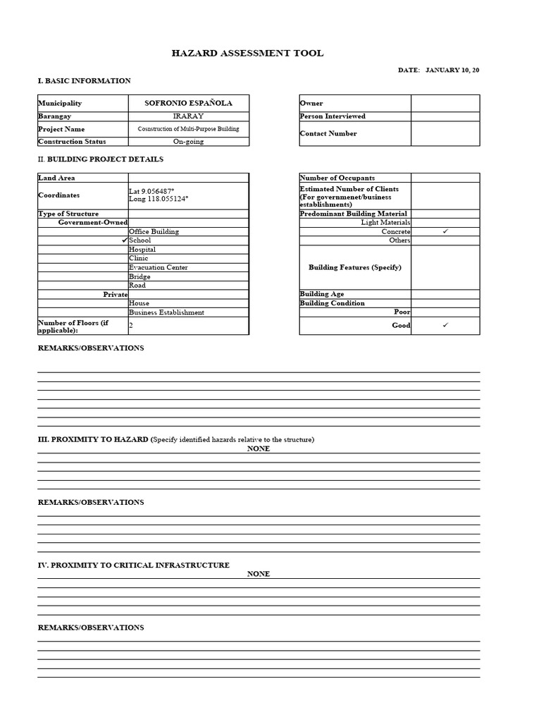 Hazard Assessment Tool | Download Free PDF | Civil Engineering | Earth Sciences