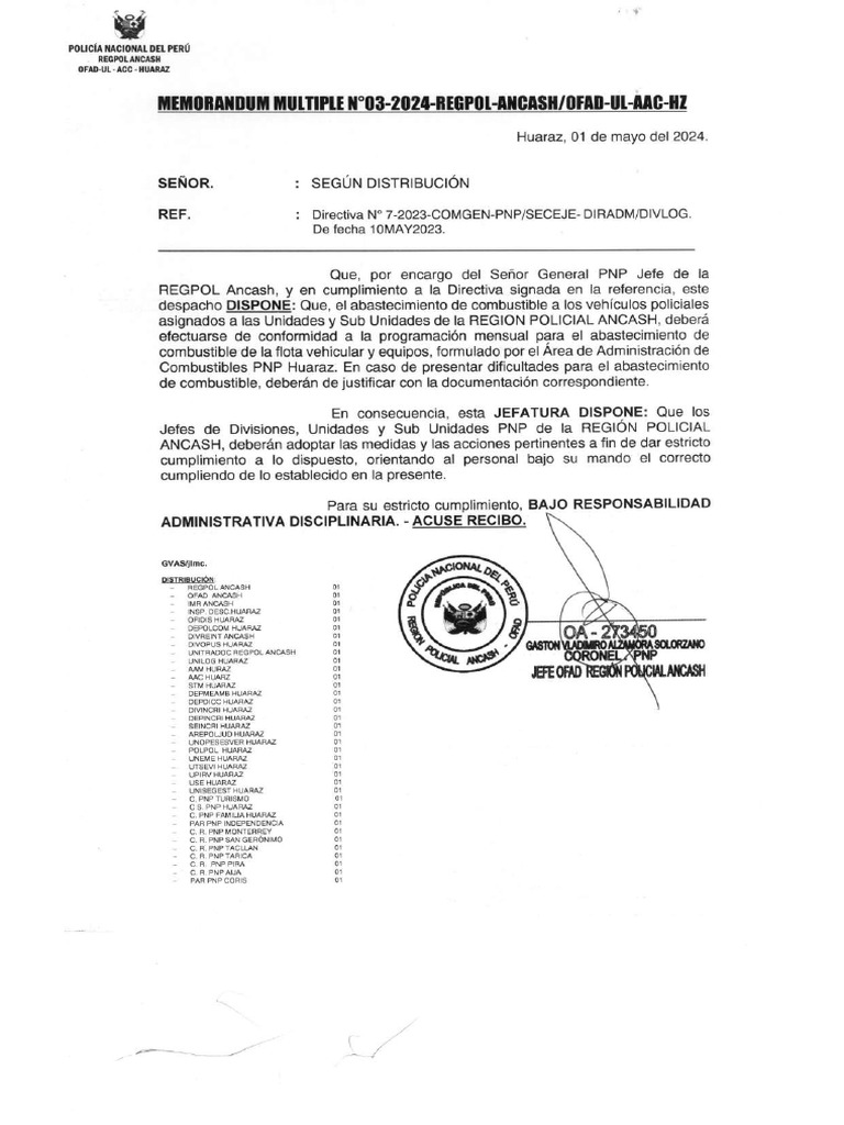 Memorandum Multiple #03-2024 | PDF