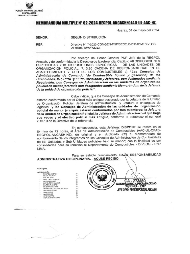 Memorandum Multiple #02-2024 | PDF