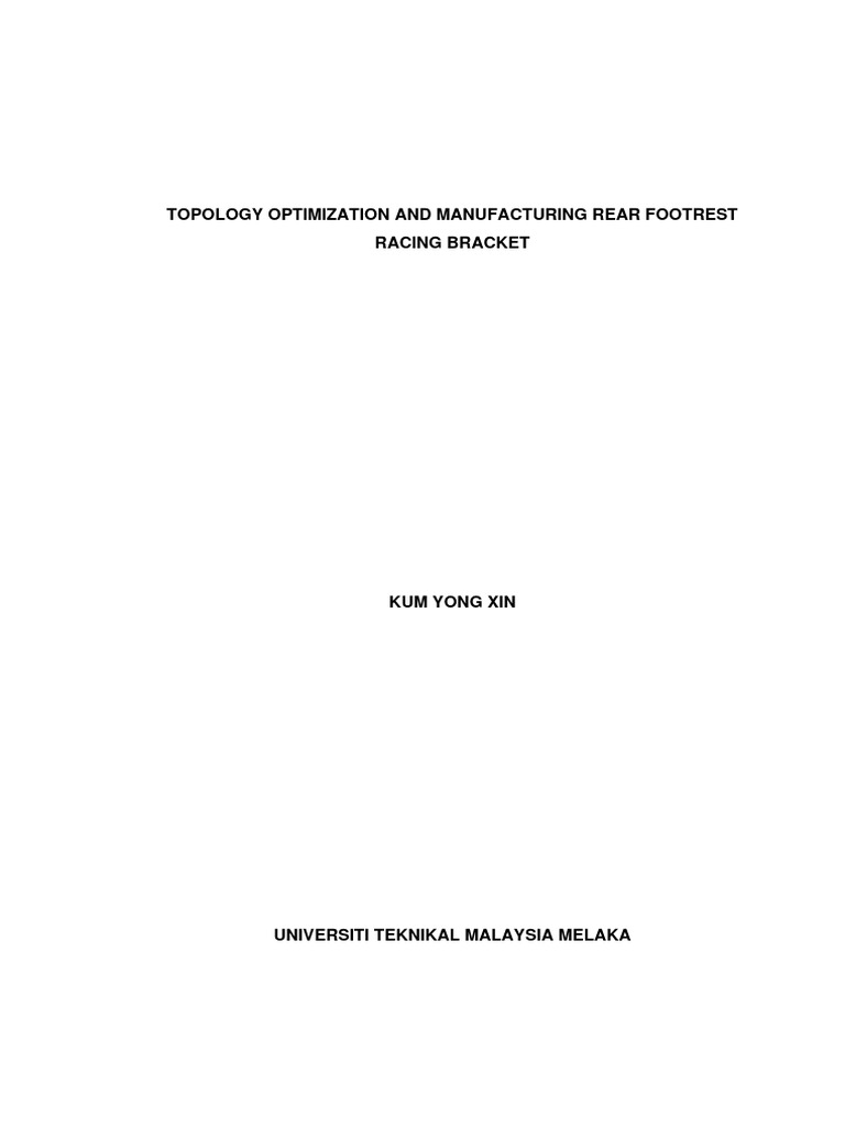 PSM2 Final Report Templete KUM YONG XIN B042010212 4BMCG S10 TOPOLOGY | PDF | 3 D Printing