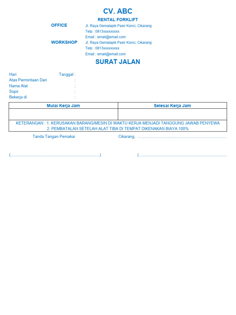 Nota Kosong Excel | PDF