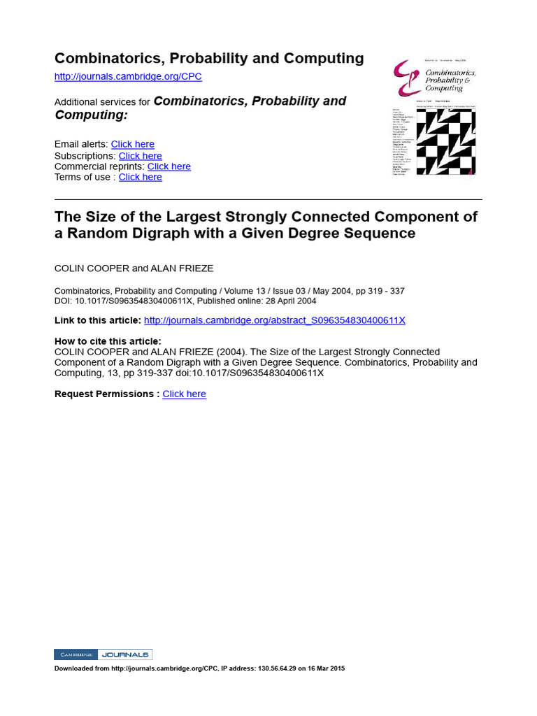 Cooper 2004 | PDF | Mathematical Relations | Graph Theory