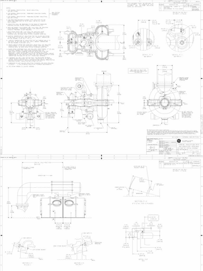 Turbine & Crossover Drawing | PDF | Energy Technology | Energy Conversion
