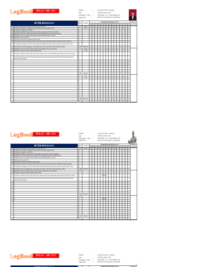 LogBook Kegiatan Perawat Terampil | PDF