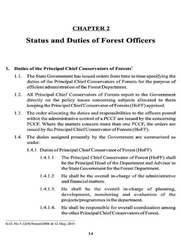 Status and Duties of Forest Officers | PDF