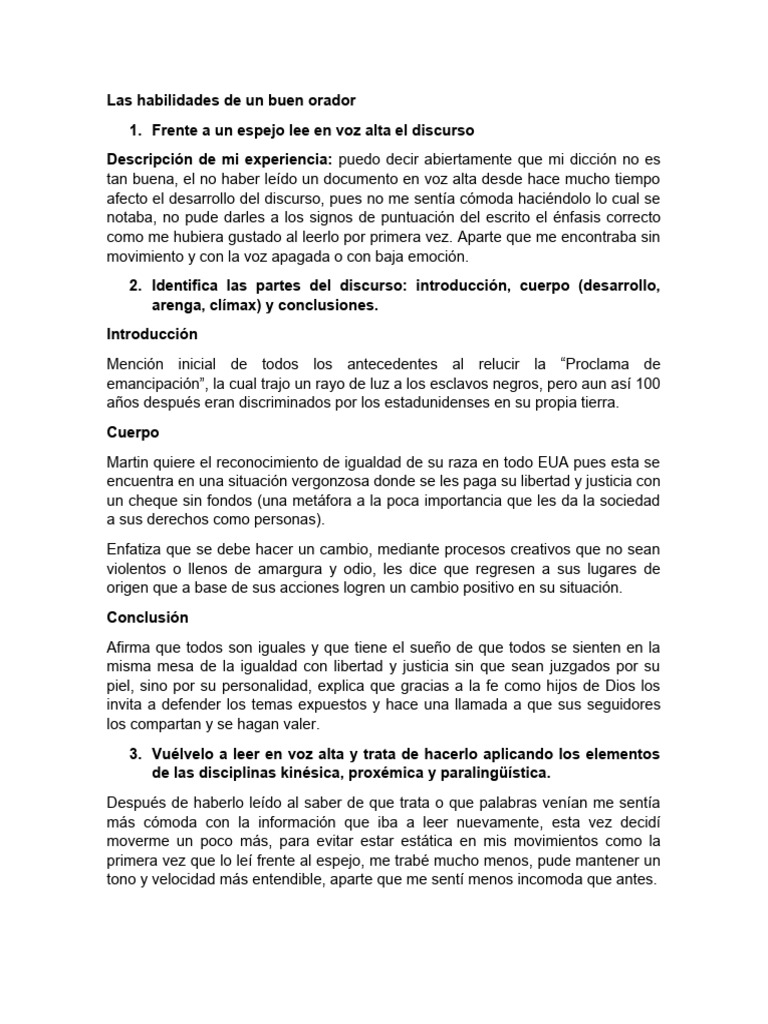 Comunicación Oral y Escrita - Actividad 12 | PDF | Hablar en público