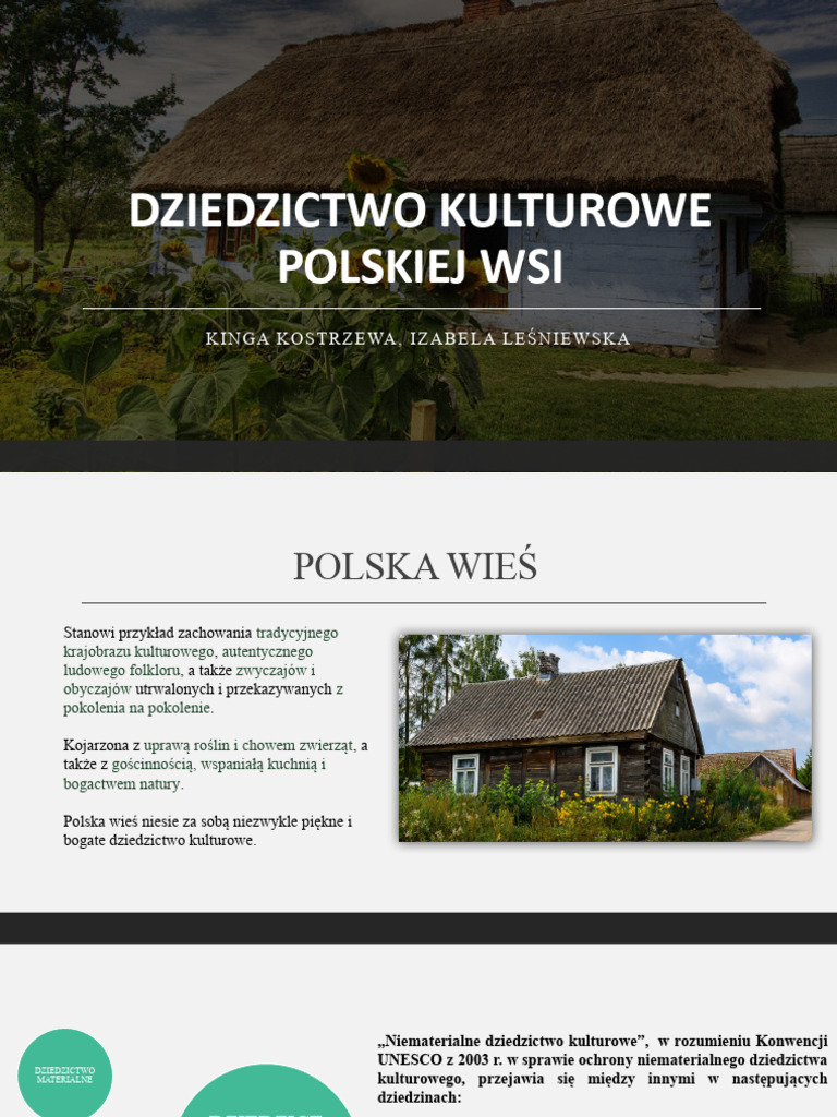 Dziedzictwo Kulturowe Polskiej Wsi | PDF