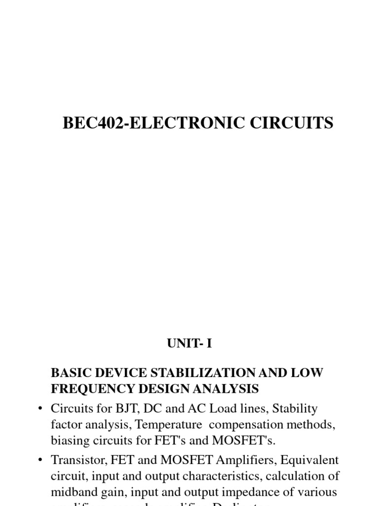 Biasing and Bias Stability | PDF | Amplifier | Bipolar Junction Transistor