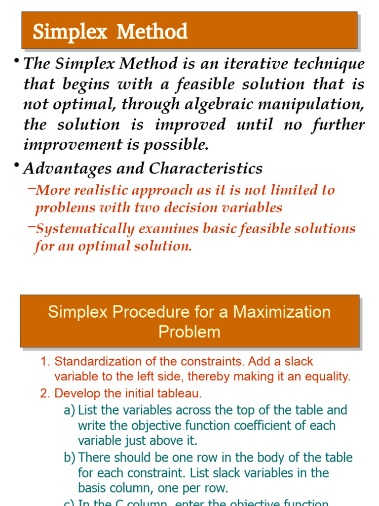 Chapter 2 Simplex | Download Free PDF | Mathematical Optimization | Mathematics