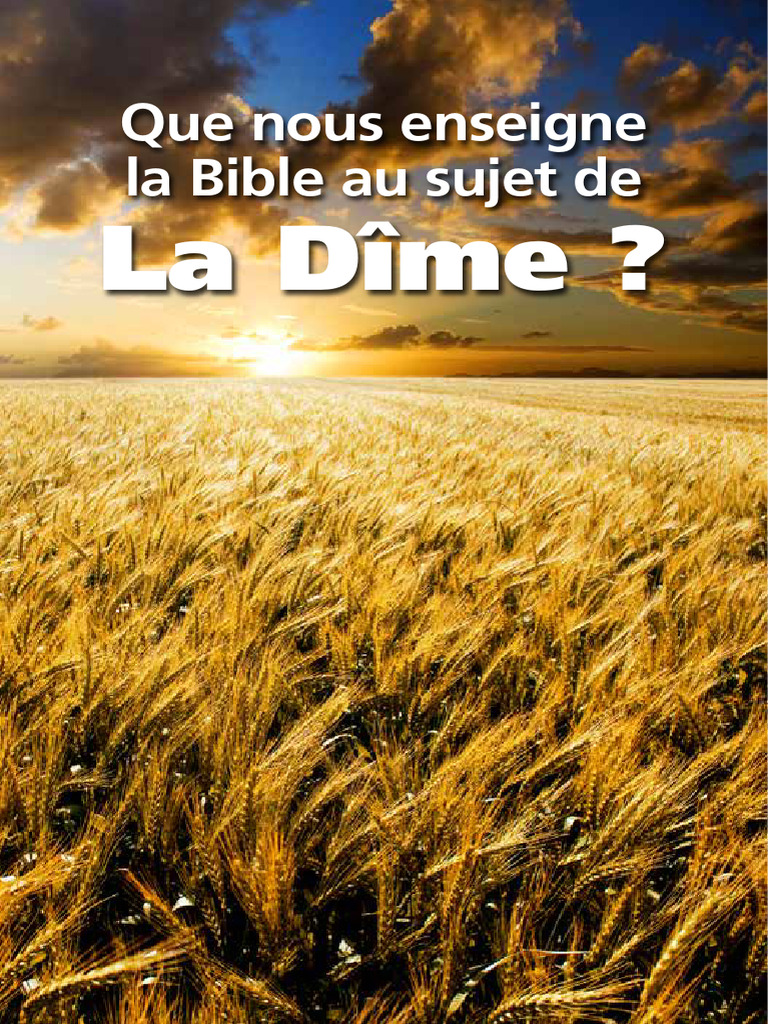 La Dîme selon la Bible | PDF | Dieu | Église chrétienne