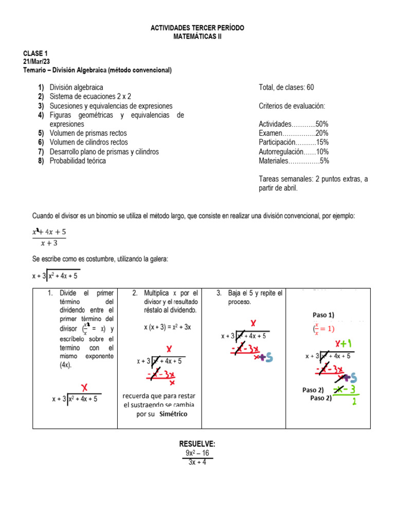 ACTIVIDADES TERCER PERÍODO | Descargar gratis PDF | Matemáticas ...