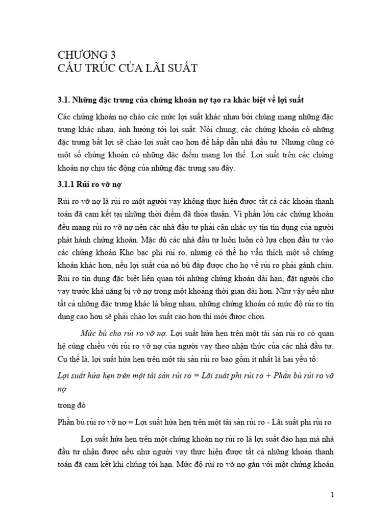 Chương 3 Cau Truc Lai Suat | PDF