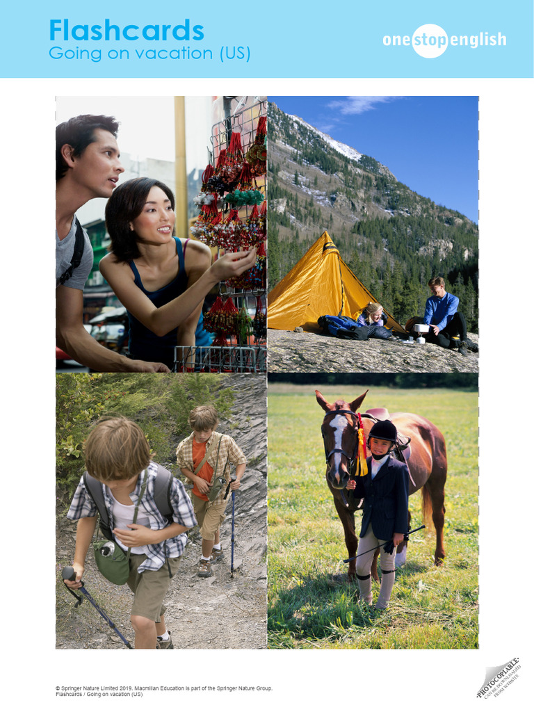 Vacation Flashcards for Kids (US) | PDF