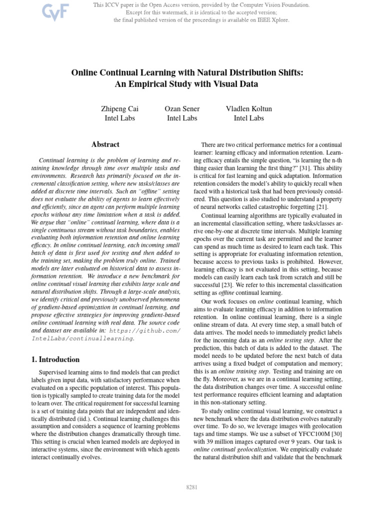 Online Continual Learning With Natural Distribution Shifts - An ...