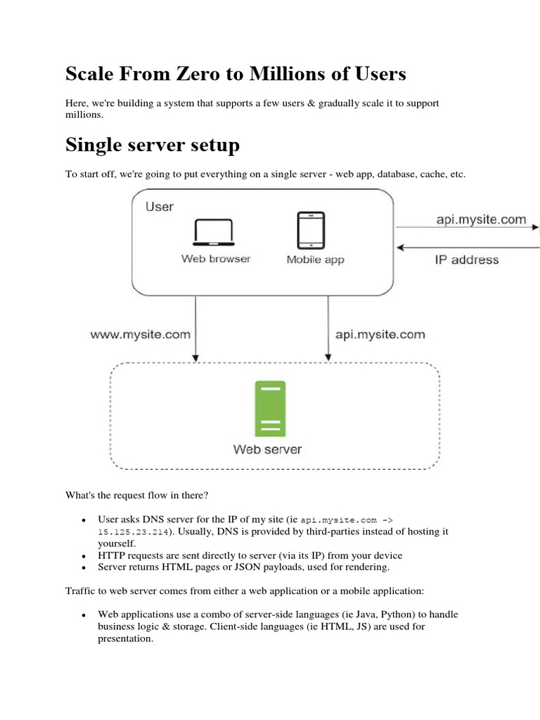 Scaling Systems to Millions of Users | PDF | Cache (Computing) | Internet & Web
