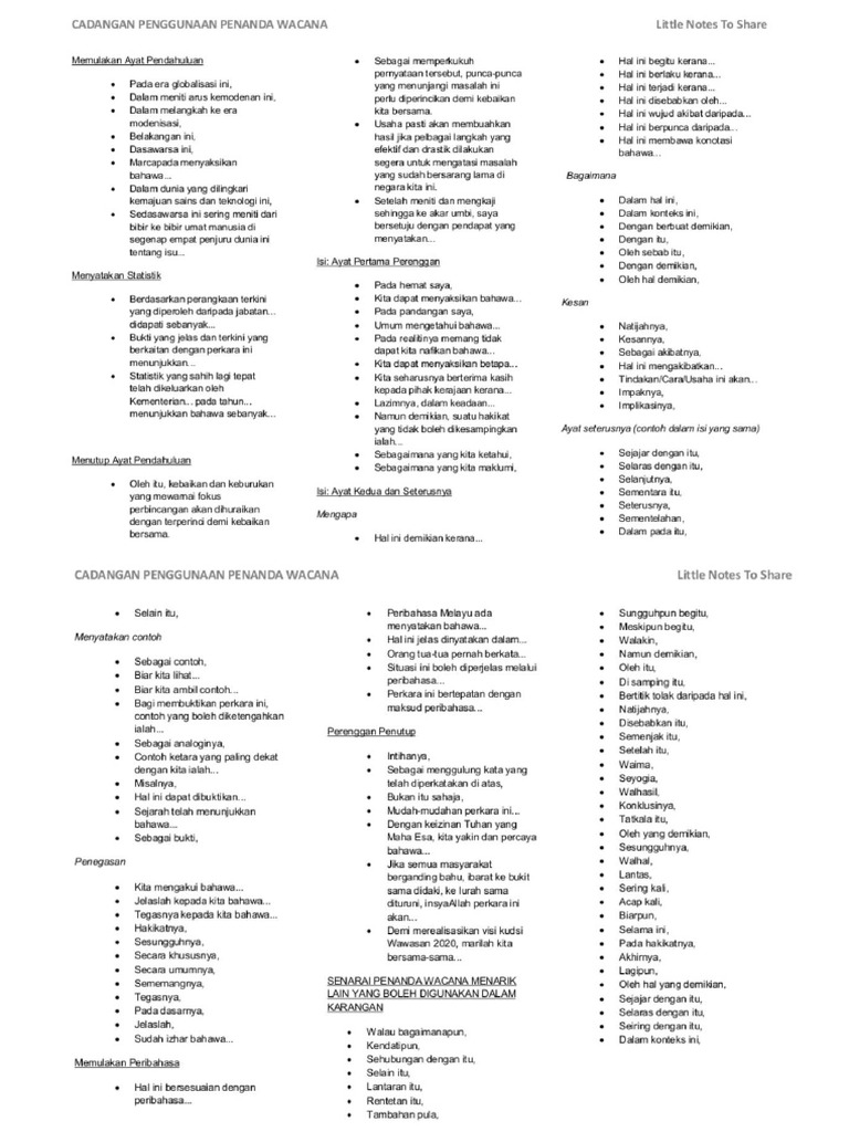 Penanda Wacana | PDF