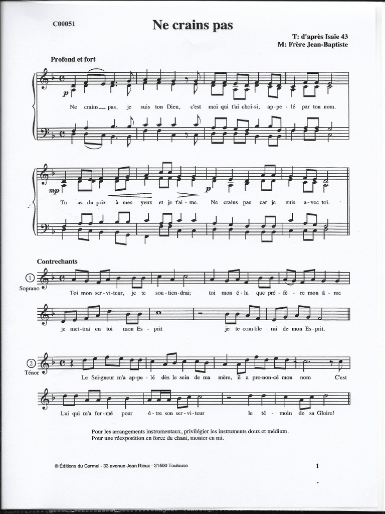 08.ne Crains Pas, Je Suis Ton Dieu | PDF