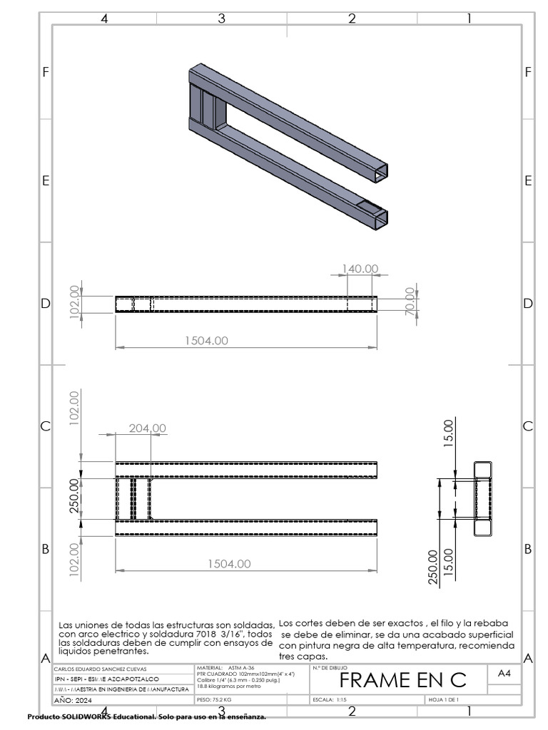 PTR Frame en C | PDF | Materiales | Calefacción eléctrica