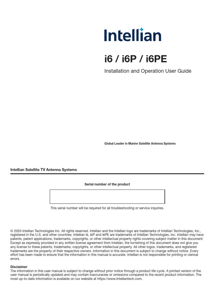 401-TVRO Intellian I6-I6p InstOper Manual 21-7-2020 | PDF | Wi Fi | Ip ...