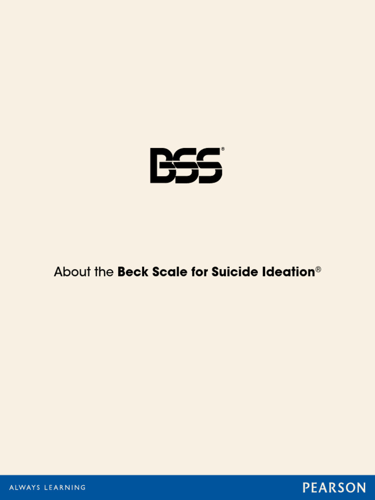 About the BSS | PDF | Mental Disorder | Major Depressive Disorder
