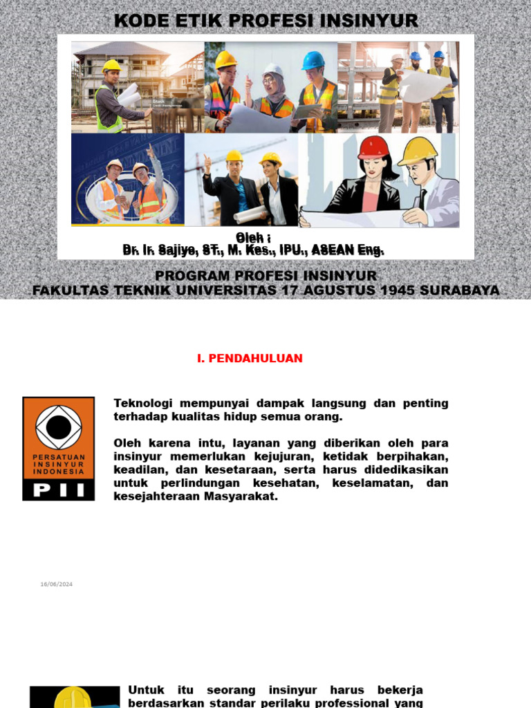 Kode Etik Insinyur Indonesia | PDF