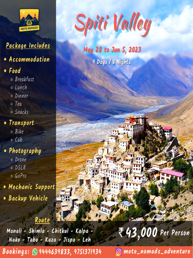 Manali Spiti Leh 9days 2023 | PDF