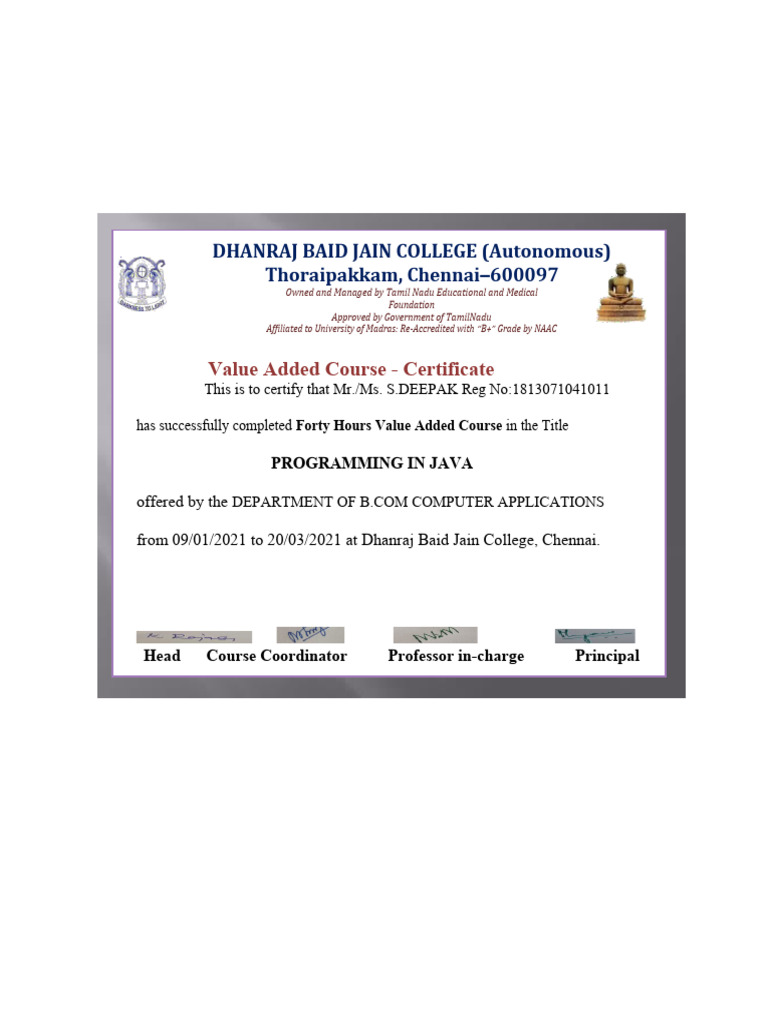 E Certificate | PDF | Tamil Nadu | Public Administration