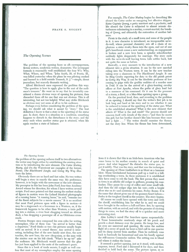 The Opening Scenes | PDF