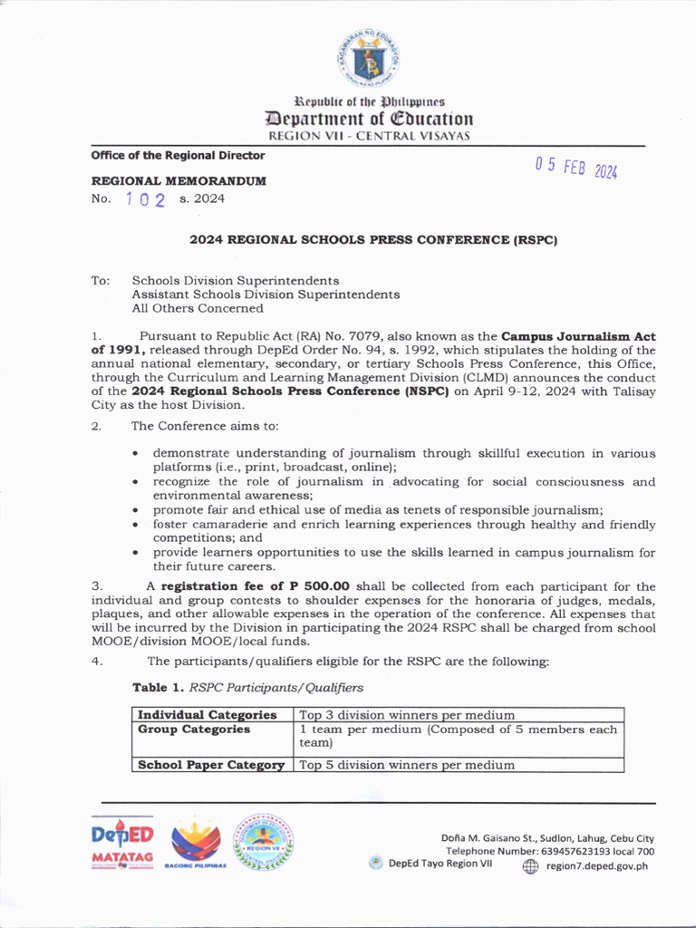 RM 102 S24 - DepEd Region VII Cen | PDF