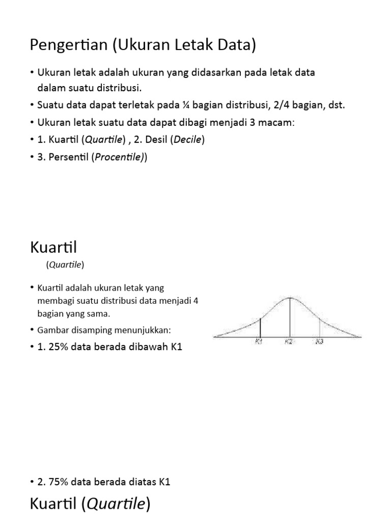 Ukuran Letak Data (1) Edit | PDF | Metode & Bahan Ajar