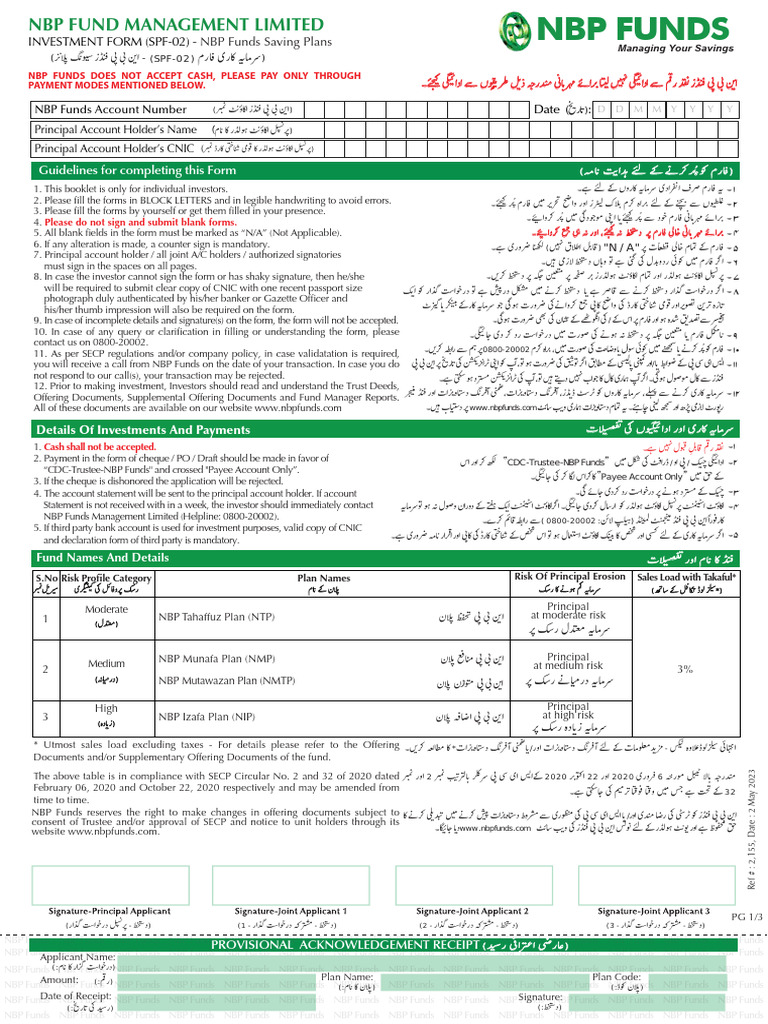 SPF 02 Investment Form 28 Apr 2023 | PDF | Cheque | Investing