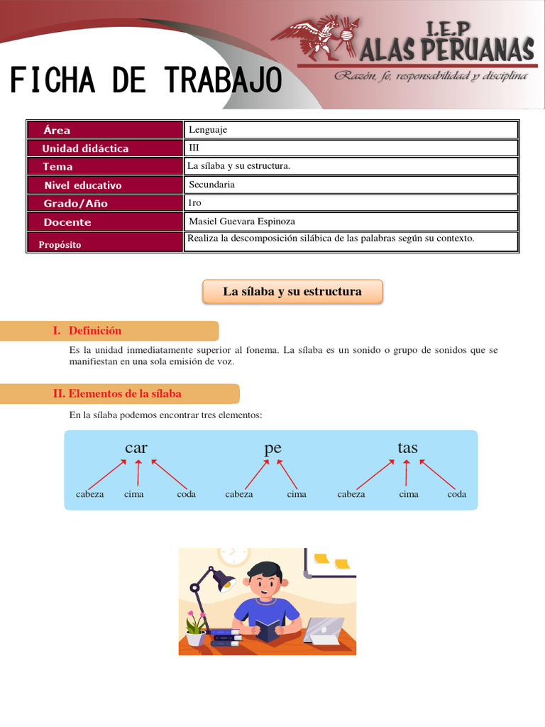 Car Pe Tas: La Sílaba y Su Estructura | PDF | Sílaba | Voz humana