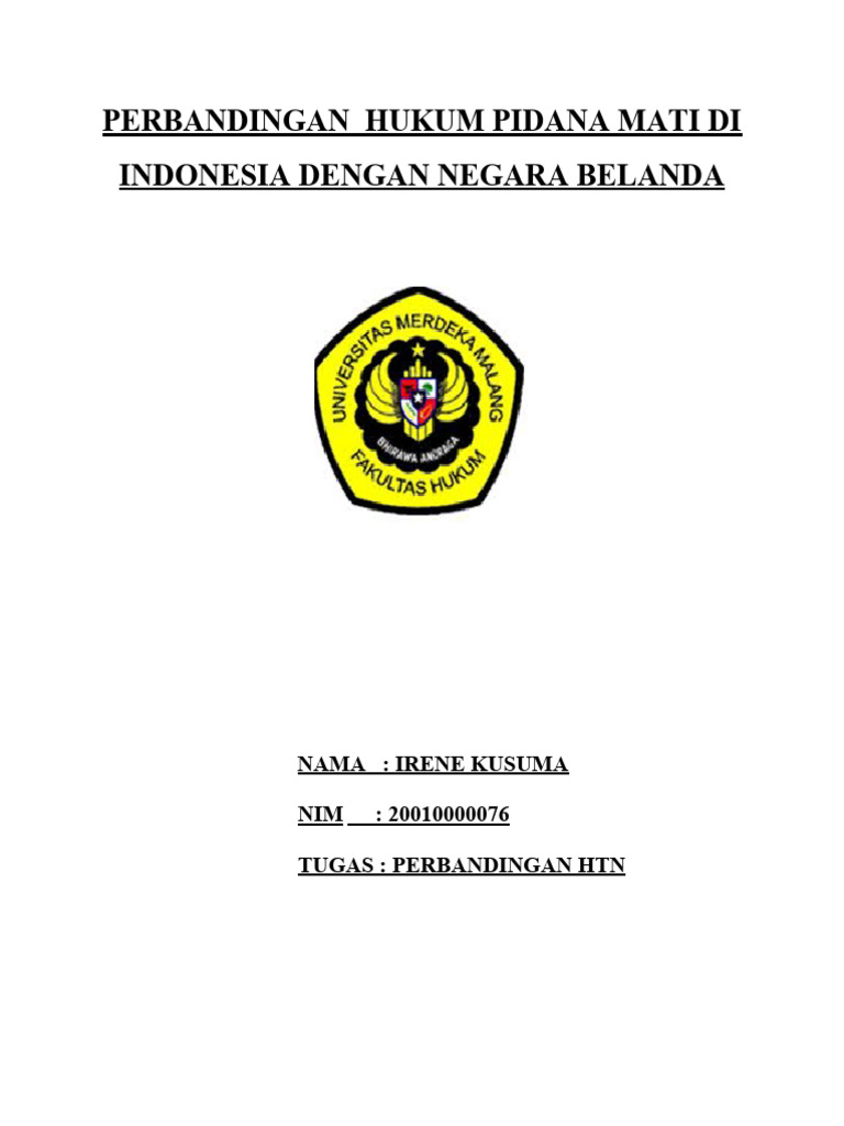 Perbandingan Hukuman Mati: Indonesia vs Belanda | PDF | Politik | Ilmu ...