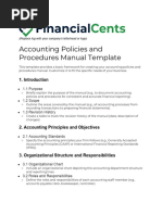 Accounting Standard Operating Procedures | PDF