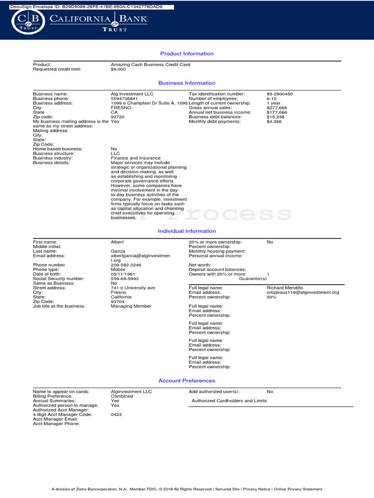 California Bank Trust Sent You A Document T | PDF | Credit Card ...