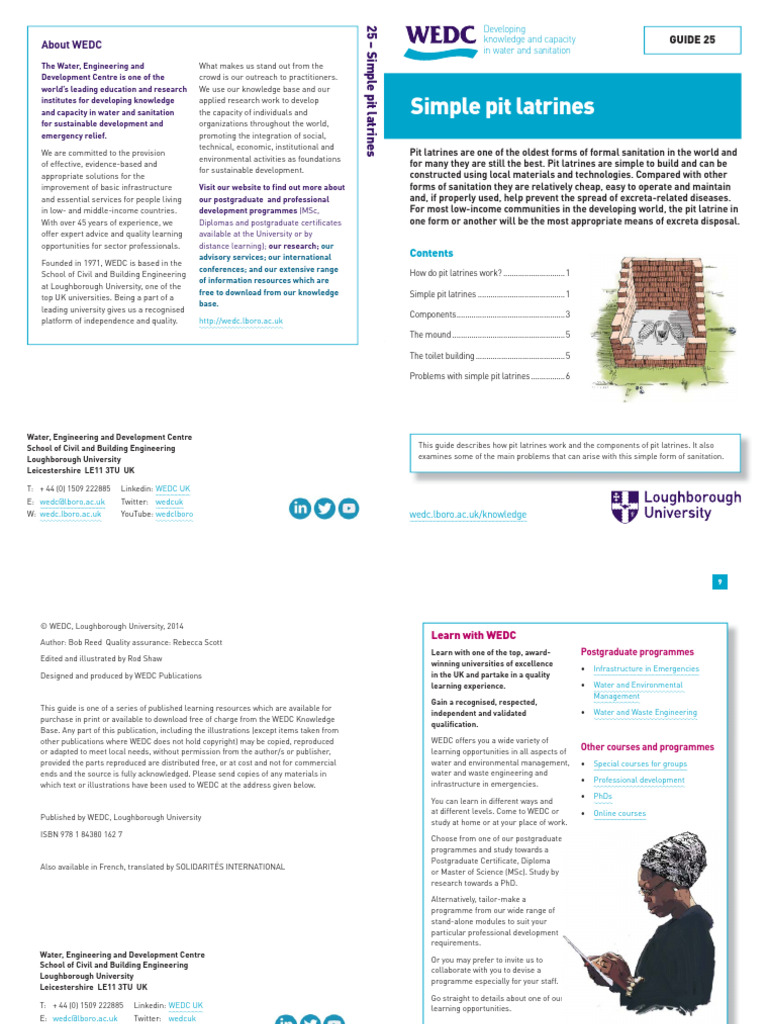 G025 Simple Pit Latrines Booklet | PDF | Sanitation | Decomposition