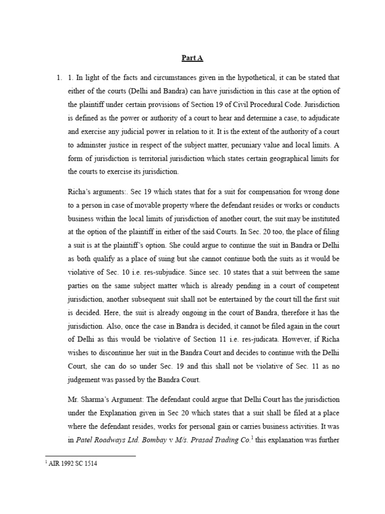 Legal Jurisdiction Analysis | PDF | Lawsuit | Res Judicata