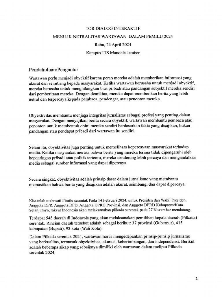 Tor Menilik Netralitas Wartawan DLM Pemilu | PDF