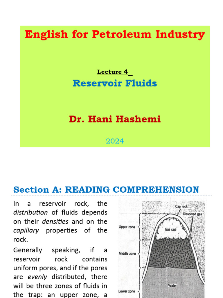 Lecture 4- Reservoir Fluids | PDF | Petroleum | Petroleum Reservoir