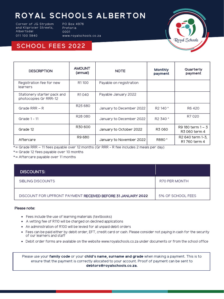 Alberton School Fees 2021 v2 | PDF | Business | Banking Technology