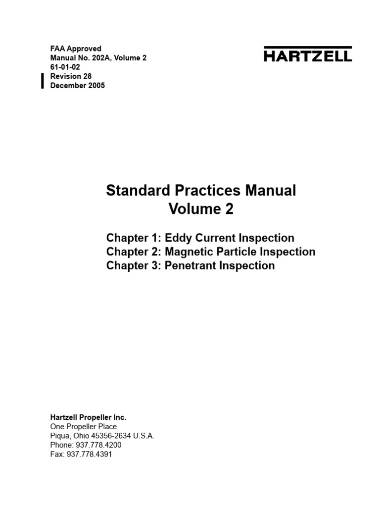 Hartzell - Standard Practices Manual | PDF | Wear | Mechanical Engineering