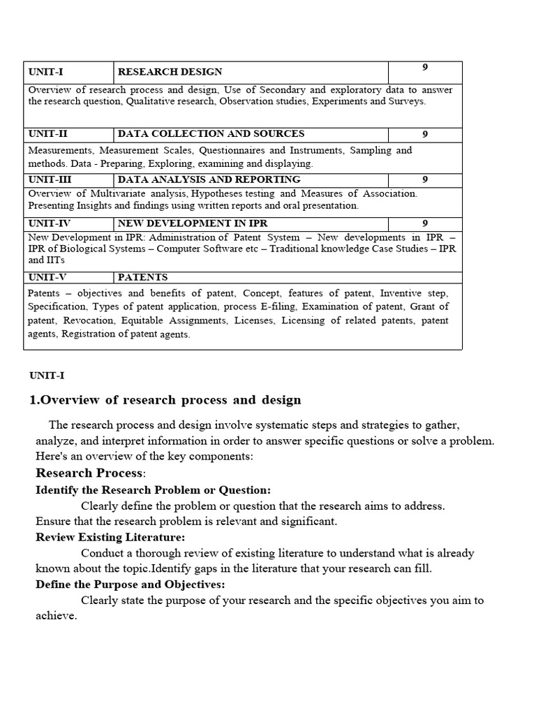 Research Methodology - Notes | PDF | Methodology | Survey Methodology