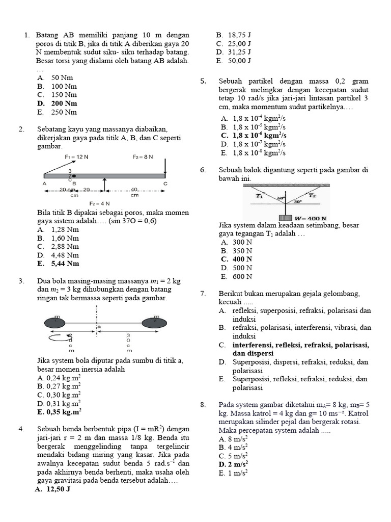 Soal PAT FIS 11 SMA | PDF