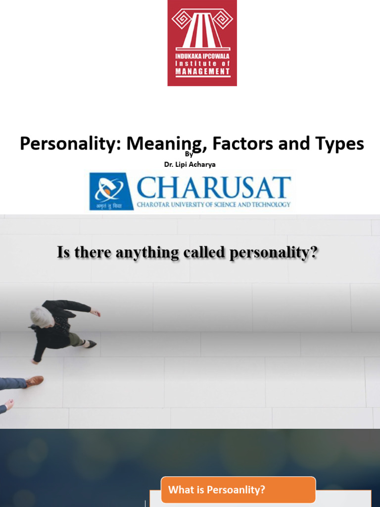 CPD - Meaning and Concept of Personality + Types | PDF | Attitude ...
