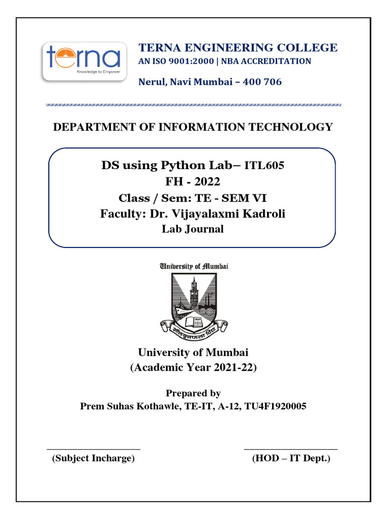 DSUP (AI-DS) Experiments Prem | PDF | Dependent And Independent ...