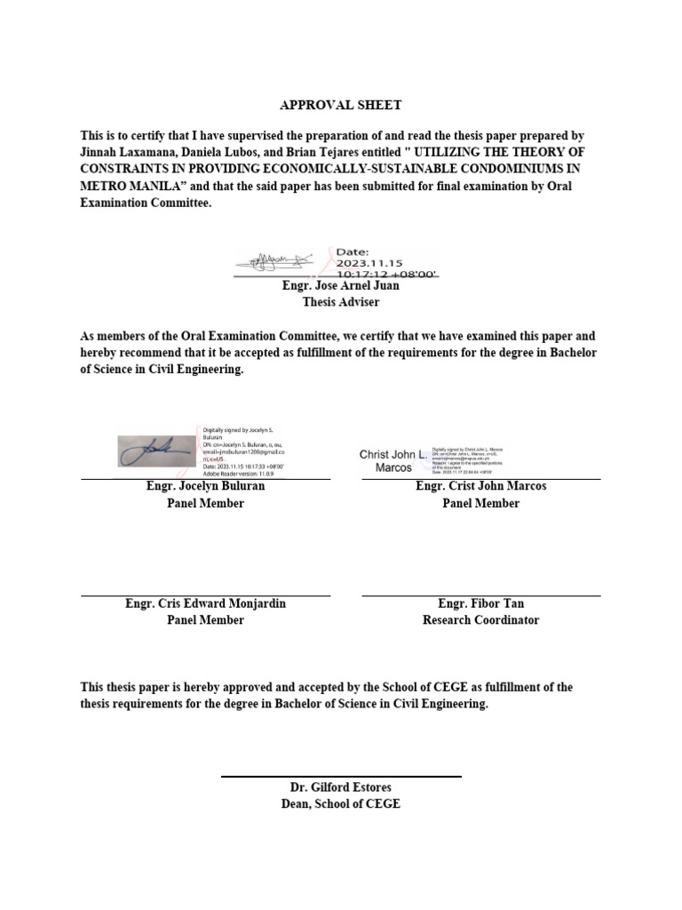 Approval Sheet | PDF