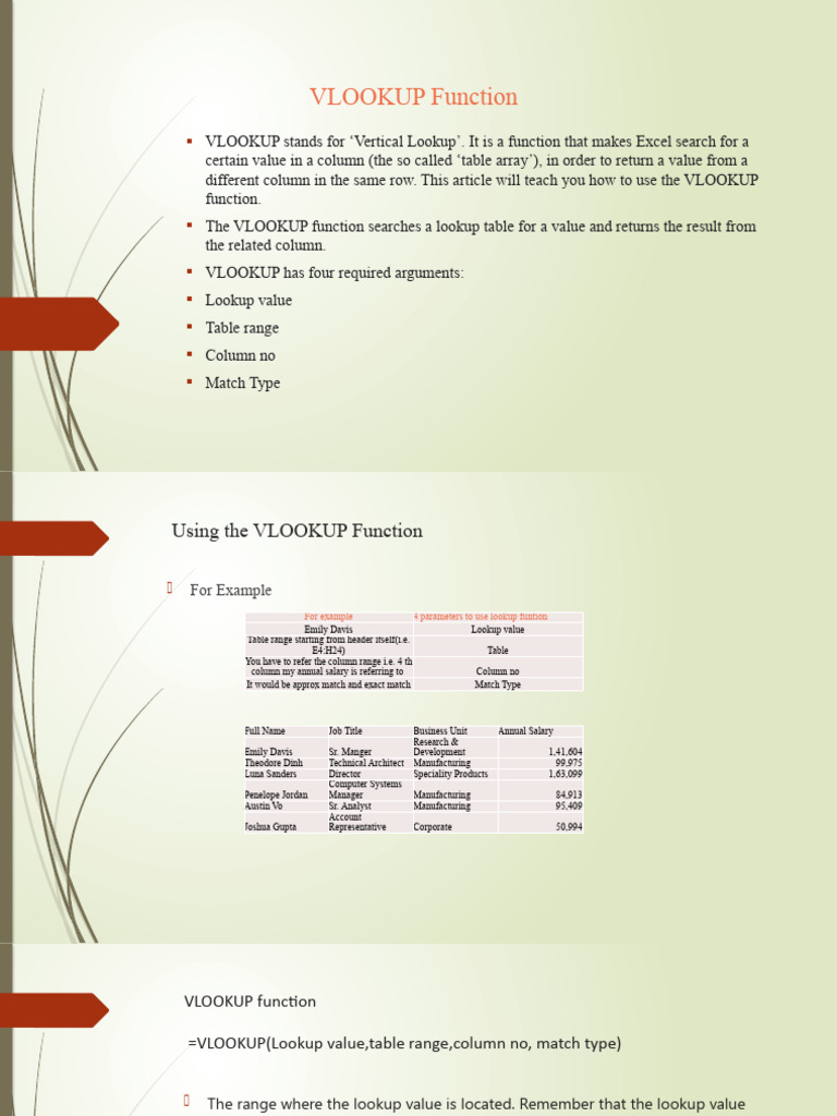 Vlookup Function | Download Free PDF | Computer Engineering | Computer Programming
