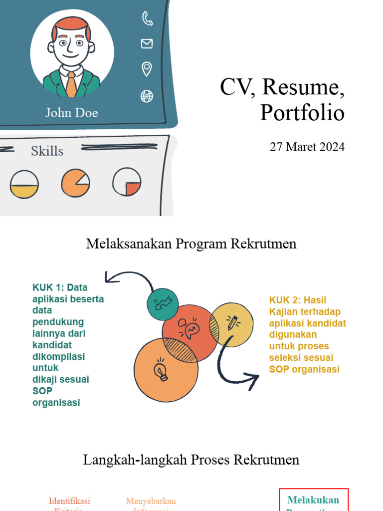 CV Resume Portfolio | PDF | Karier & Perkembangan | Komputer