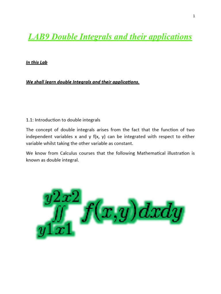 LAB9 | PDF | Integral | Function (Mathematics)