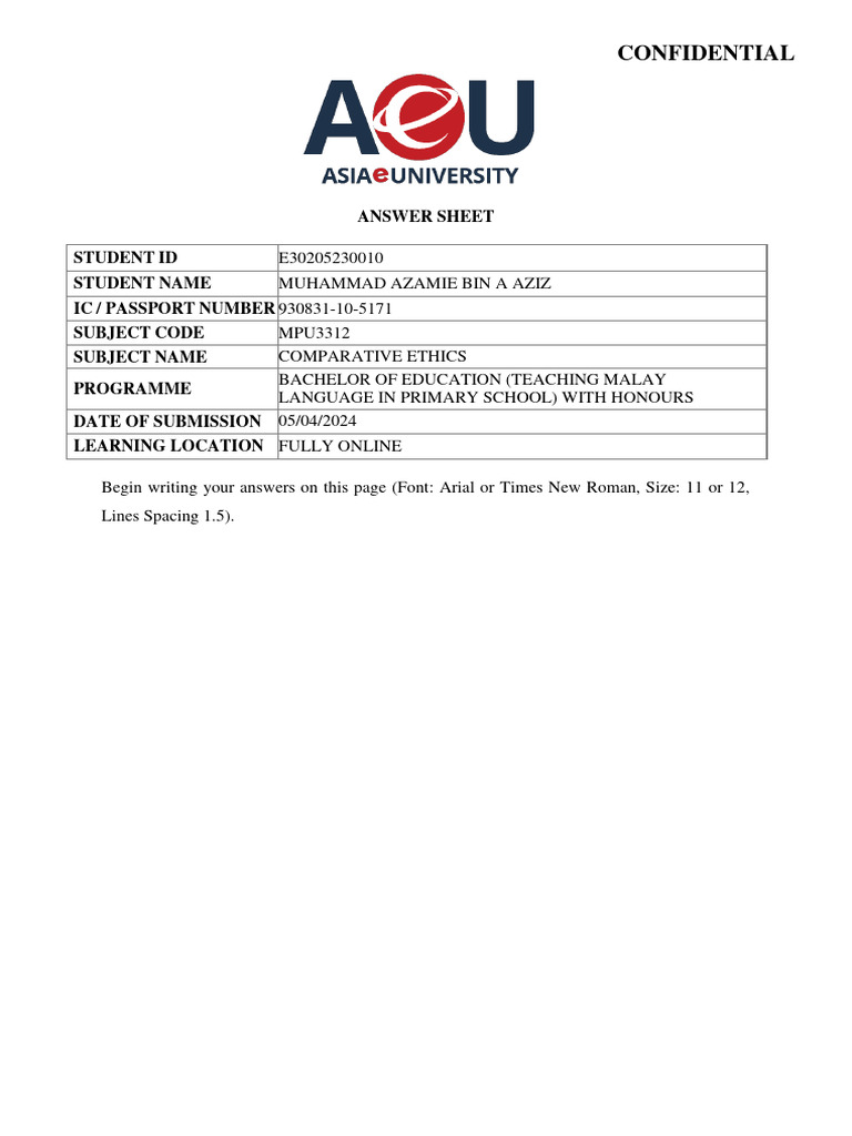 Etika dan Toleransi dalam MPU3312 | PDF | Sains & Matematika